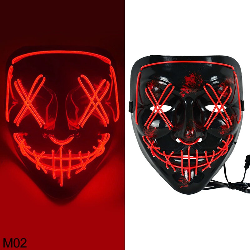 Purge Halloween Mask Cosplay Party Game Exclusive Led Horror Mask ...
