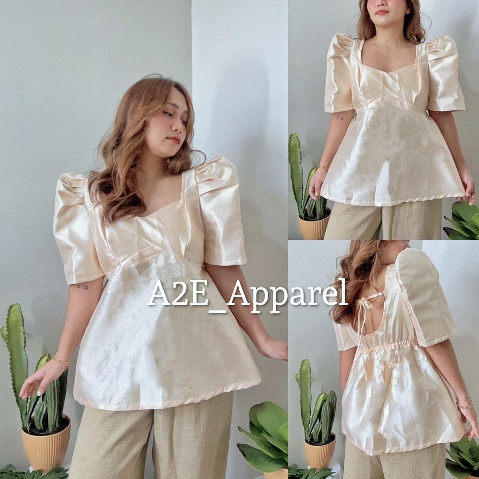 A2E | Ivy Top | Modern Filipiniana Top with sturdy sleeves | Shopee ...