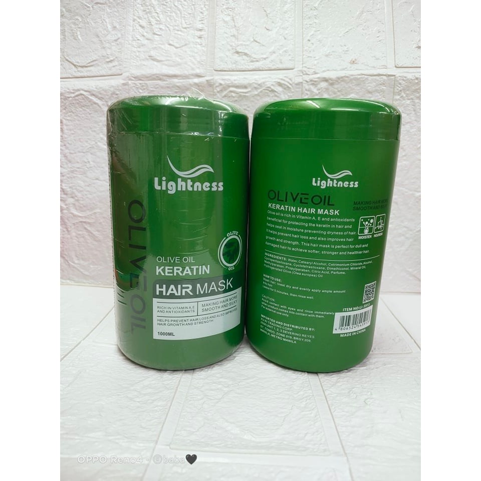 1pcs Lightness hair mask keratin olive oil 1000ml | Shopee Philippines
