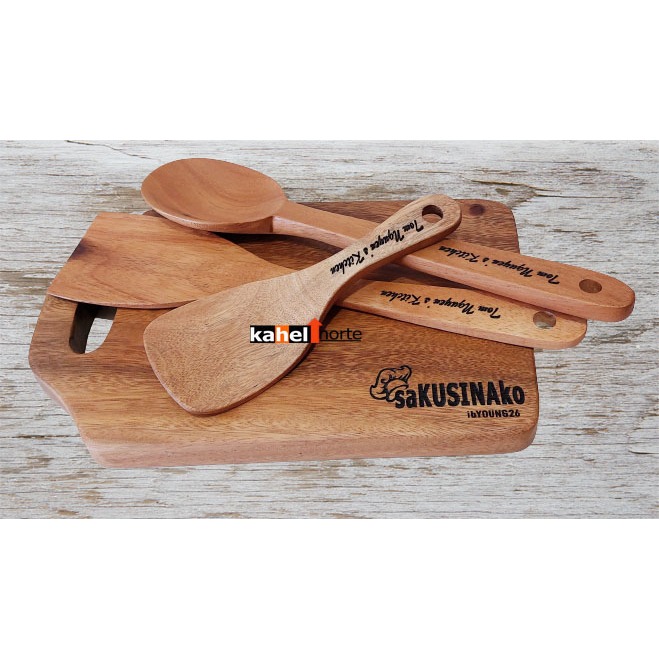 Wooden Ladle Siansi Spatula Pasta Mixer Soup Spoon Nonstick | Shopee ...