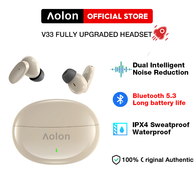 Aolon V33 TWS Wireless Earphone Bluetooth 5.3 Headphones Waterproof ...
