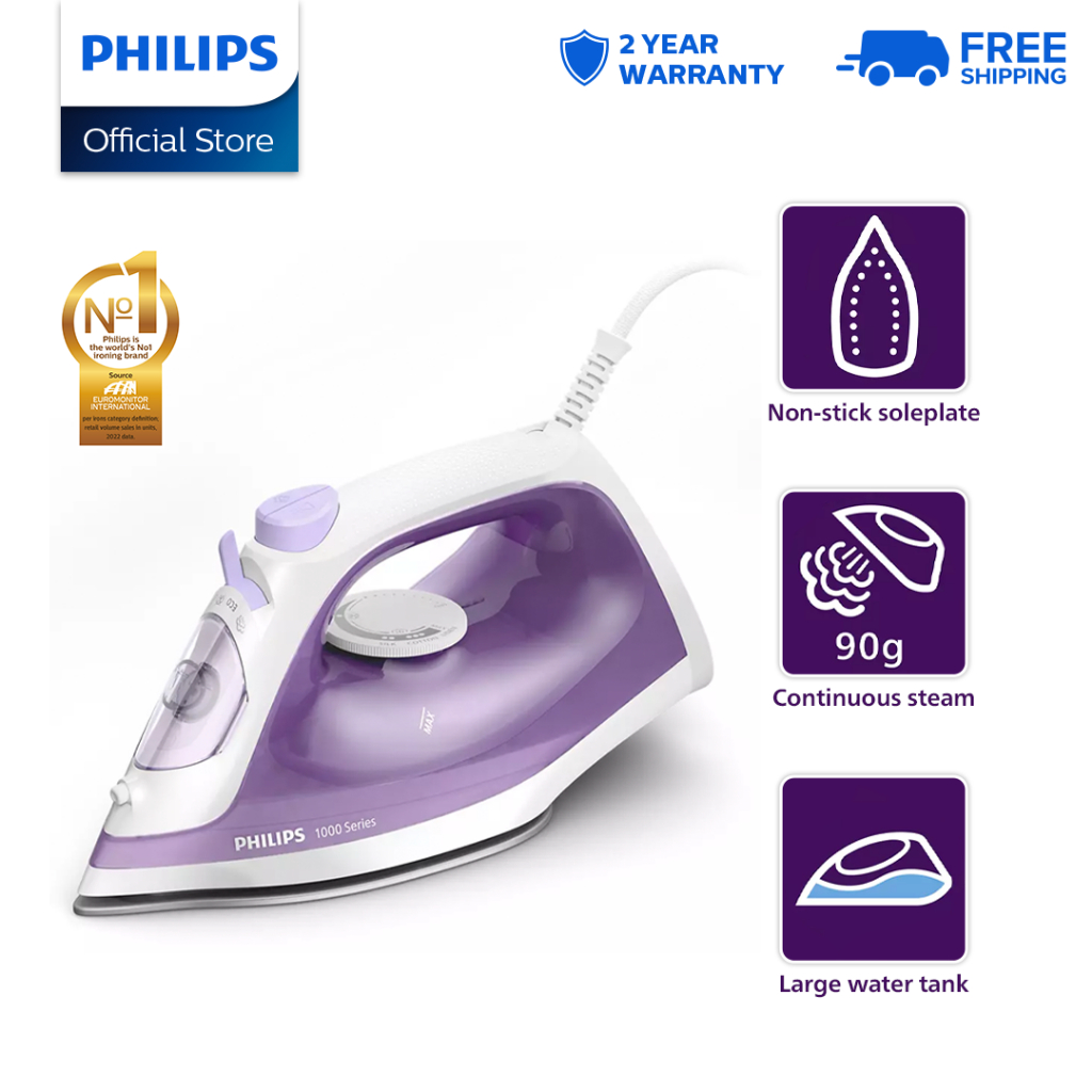 Philips Steam Iron DST1040/30 2000W Non Stick Soleplate Calc Clean ...
