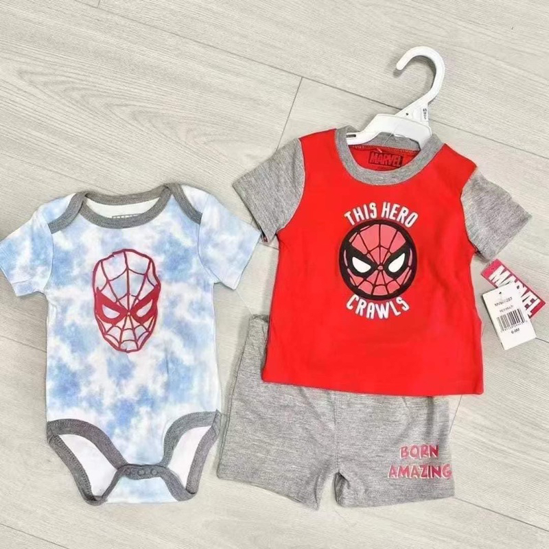 3pc Spiderman Baby Clothes, Spidey Milestone Set, Infant Newborn OOTD ...
