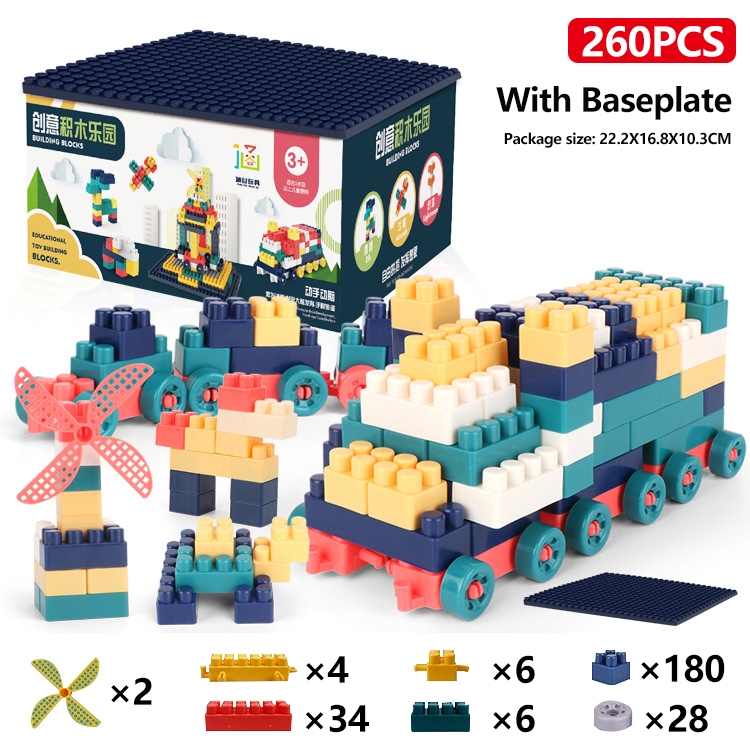 FunToy 520/260/100Pcs Kids Building Block Toy DIY Intellectual Early ...