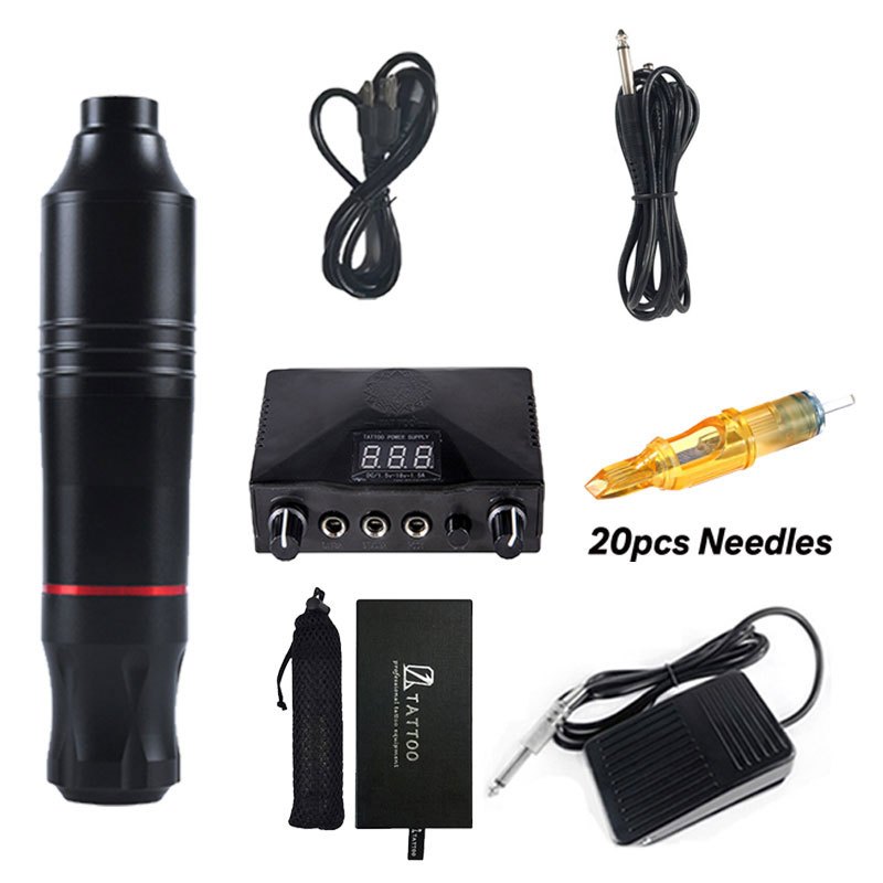 [FREE GIFT]Tattoo Machine Set Pen Type DC Professional Tattoo Machine ...