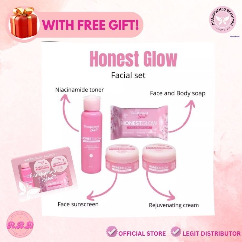RBD I ORIGINAL HONEST GLOW FACIAL SET TRANSFORMED SKIN | Shopee Philippines