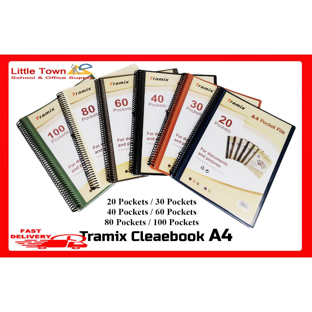 Tramix Refillable Clearbook A4 size for documents file and pictures | Shopee Philippines