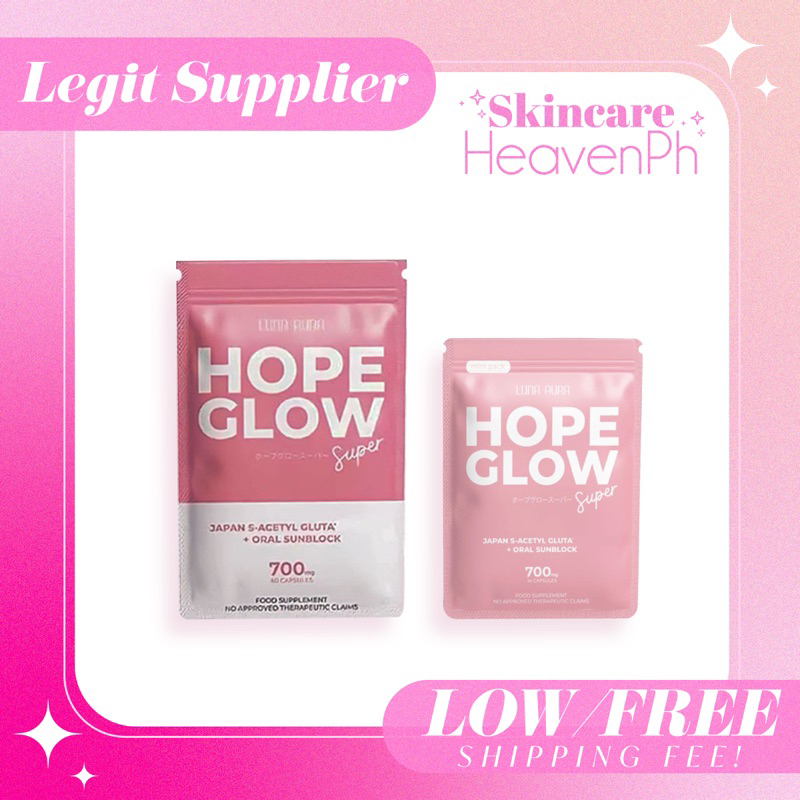 Hope Glow Biggie and Mini Glutathione With Oral Sunblock | Shopee ...