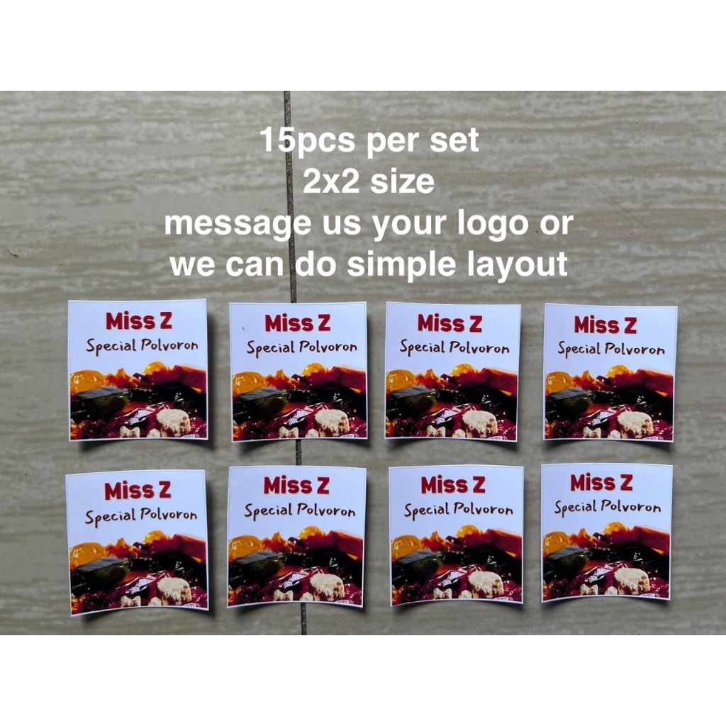 Customize Regular Sticker Label Logo Precut Square cut | Shopee Philippines