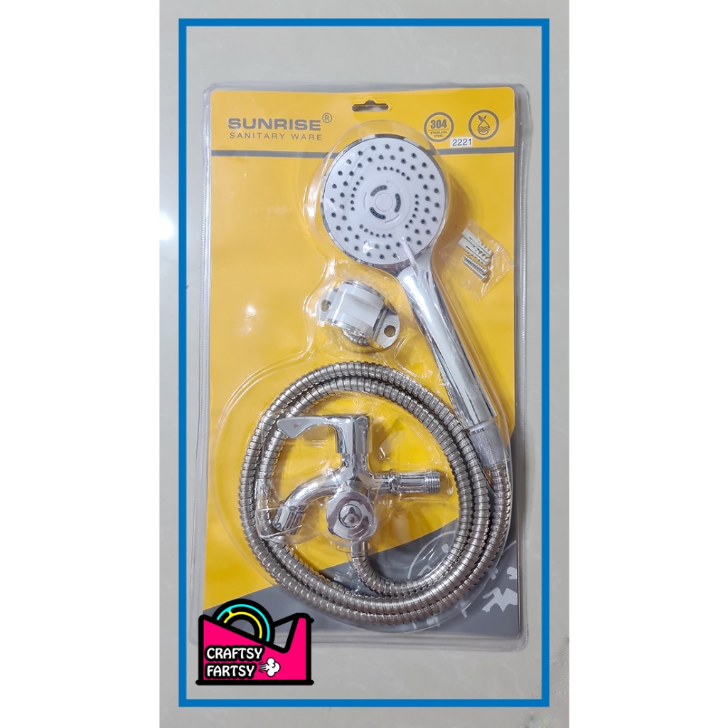 (PER SET) Sunrise Telephone Shower with Faucet (2 way faucet/ Double ...