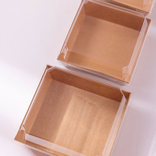 Sandwich box Square Cake Box Kraft Box Transparent Pastry box Packaging ...