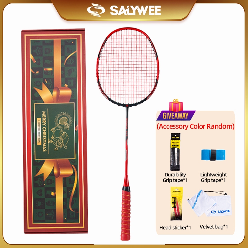 ALP Badminton Racket Christmas Collection Full Carbon 4U 26Lbs 85g ...