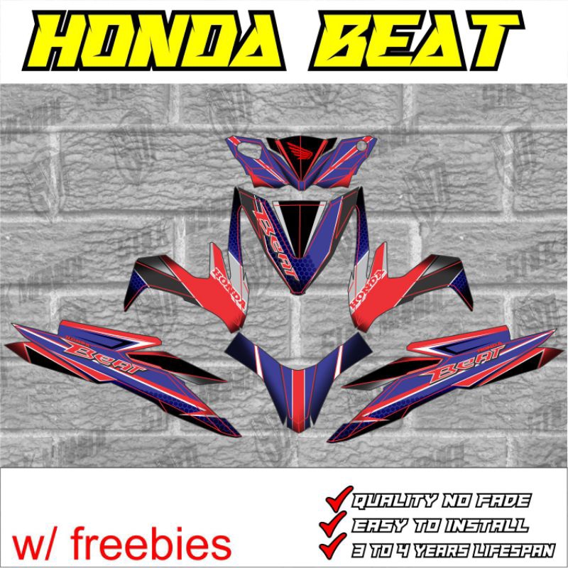 Honda Beat decals sticker, laminated | Shopee Philippines