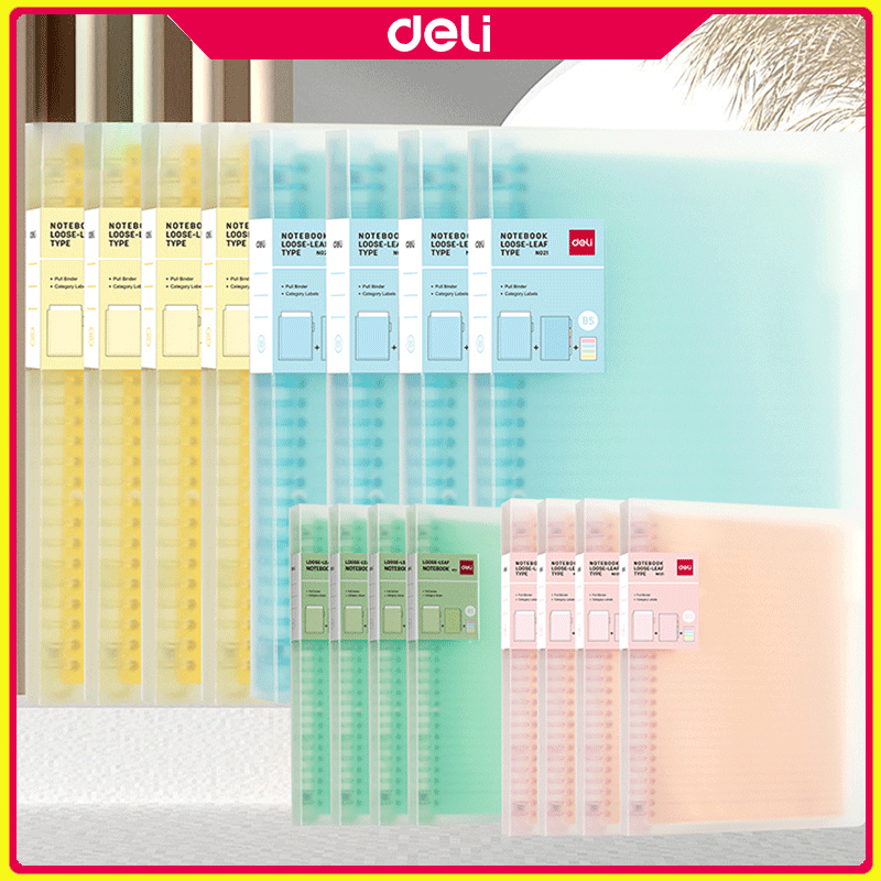 Deli A5/B5/A4 Binder Notebooks 60 Sheets With Loose-Leaf Refillable Spiral Notebook | Shopee ...