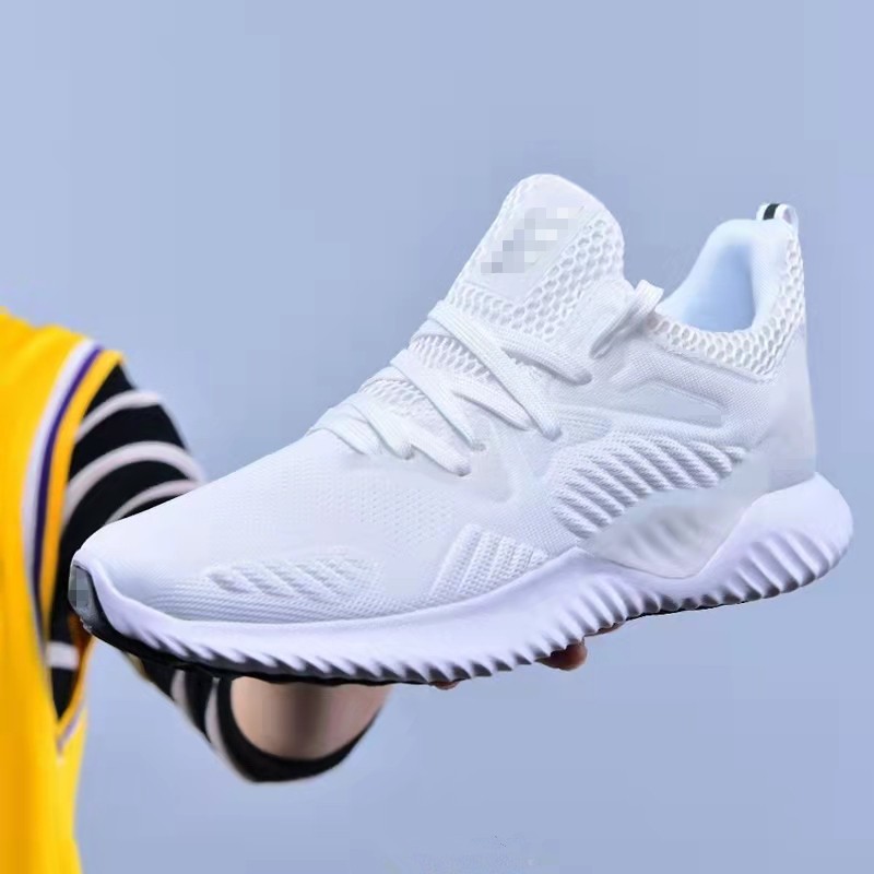 all white sports Running Shoes For man women sneakers with box and ...