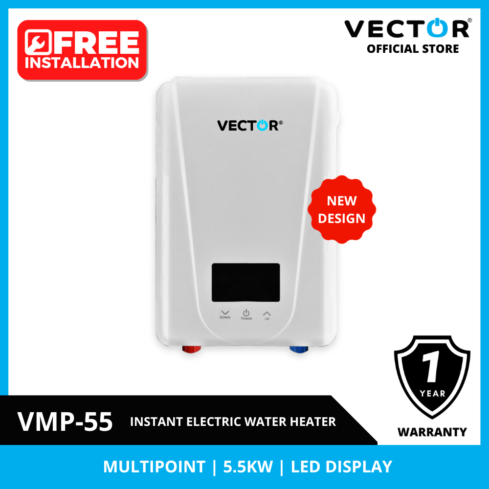 Vector VMP-55 5.5Kw 3-Steps Control Instant Multipoint Water Heater ...