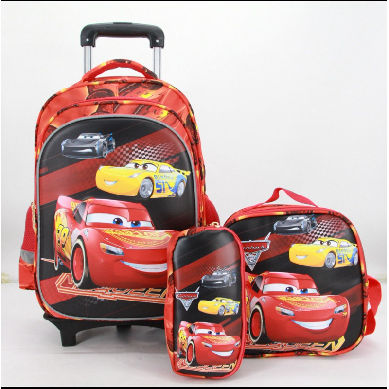 School trolley bag 16inch KIDS CHARACTER TROLLEY BAG PACK SET | Shopee ...