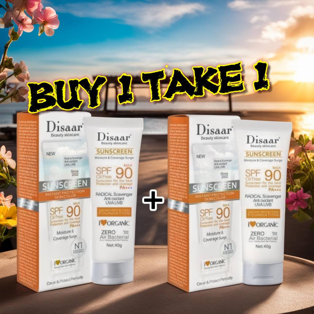 『BUY 1 TAKE 1』Disaar Facial Sunscreen Cream SPF 90 PA+ Moisturizing Skin Protect Sunblock 40g ...