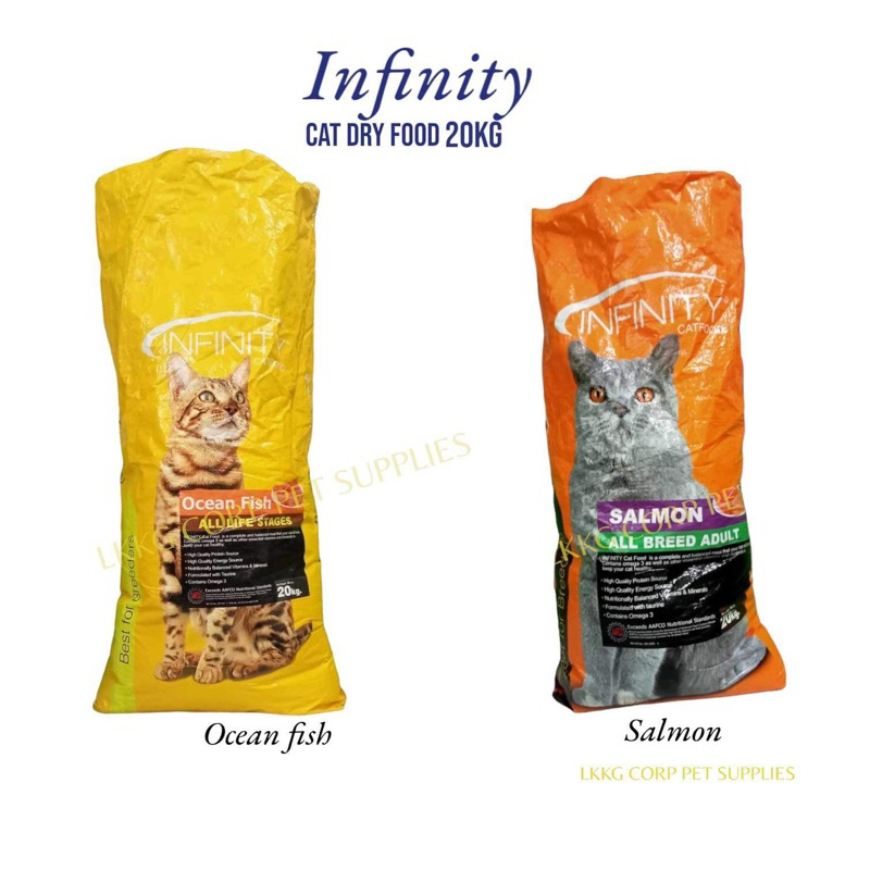 Infinity Cat Dry Food 20kg (Salmon & Ocean Fish Flavors) | Shopee ...