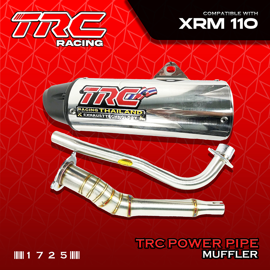 TRC Racing Power Pipe Honda XRM 110 Muffler Exhaust with Removable ...