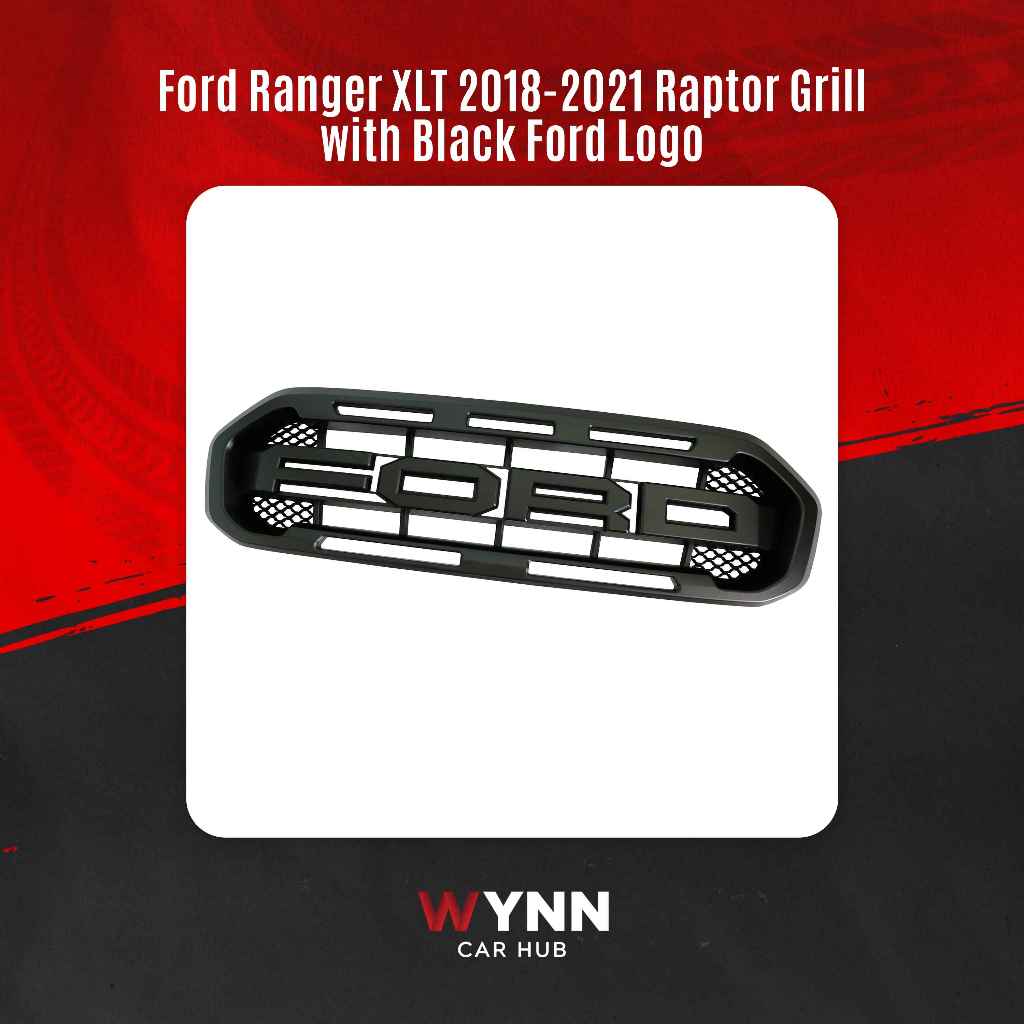 Ford Ranger XLT 2018-2021 Raptor Grill with Black Ford Logo | Shopee ...