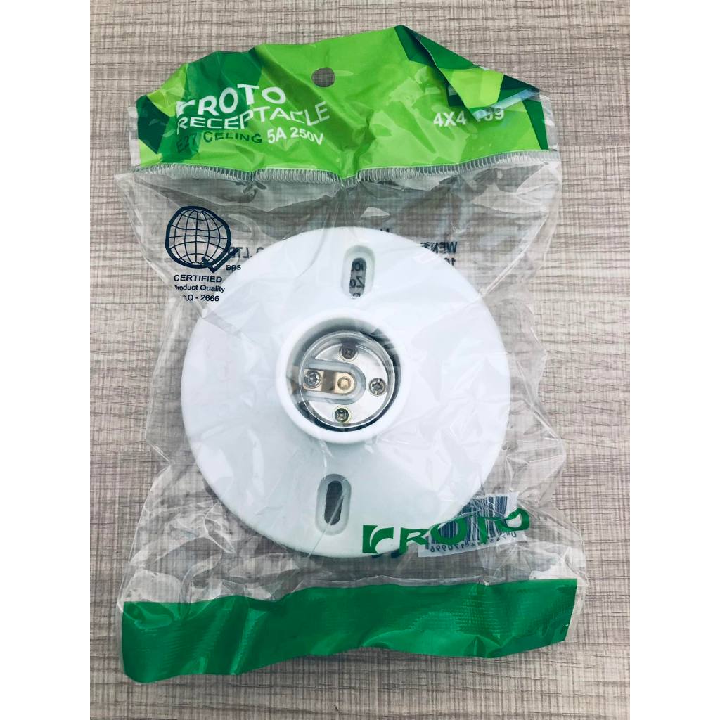 PER PIECE ROTO Ceiling Receptacle E27 Roto Receptacle 2x2 3x3 4x4 ...