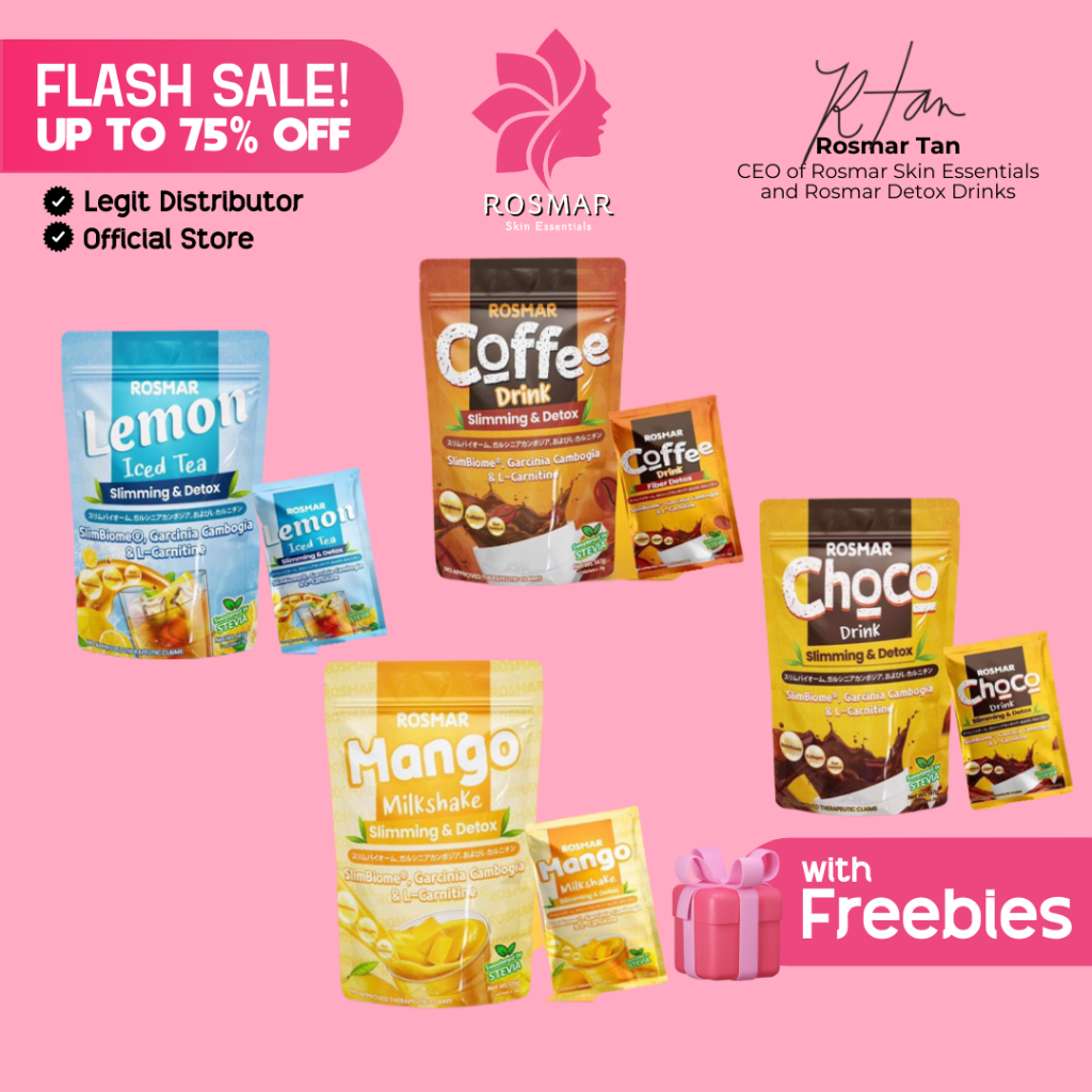 NEW AND IMPROVED Rosmar Slimming and Detox Drinks Mango Coffee Choco ...
