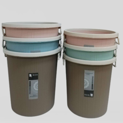 Plastic Round Pressure Ring Trash Can For Office Kitchen And Bathroom ...