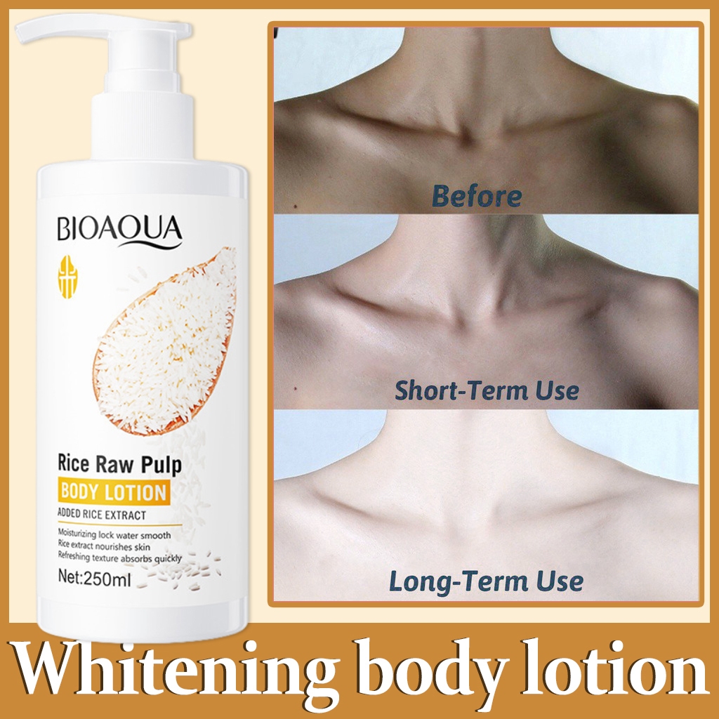White Rice Body Lotion Healthy Whitening Skin Moisturizing Body Improve ...