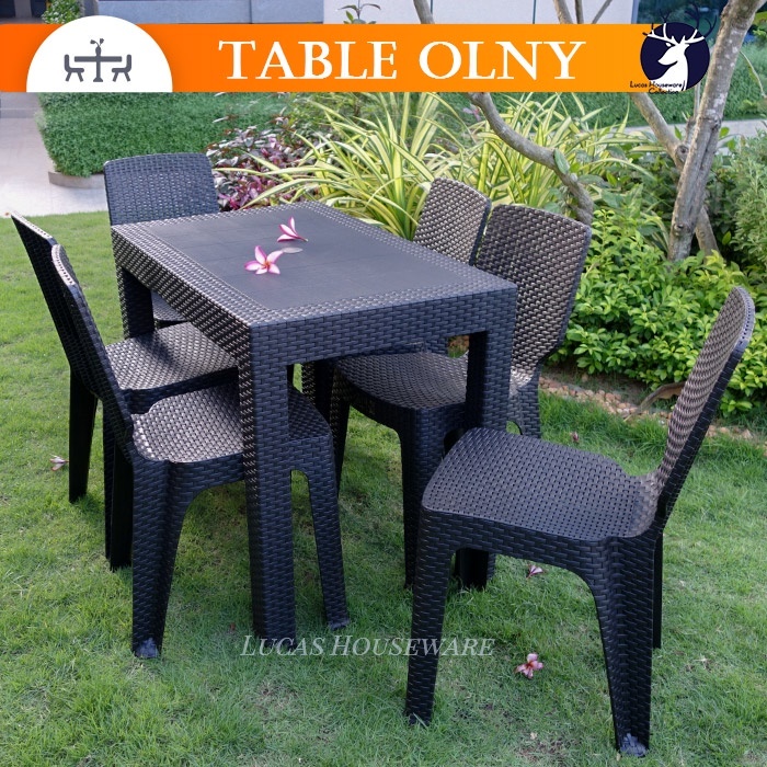 RATTAN DESIGN RECTANGLE 24X38 TABLE AND 32X32 SQUARE INDOOR OUTDOOR ...