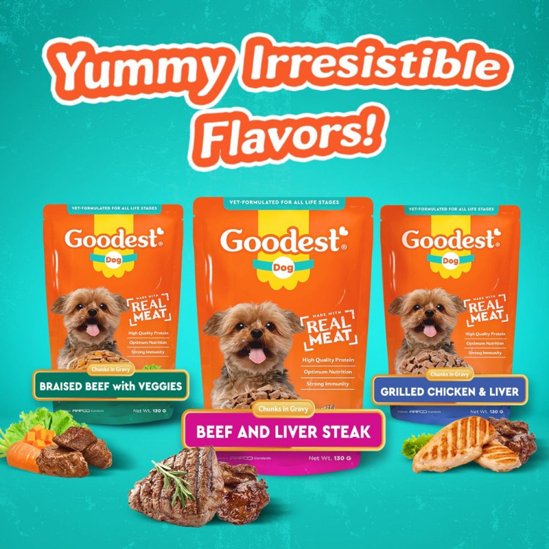 130g Pouch Goodest Dog Wet Food All life Stages | Shopee Philippines