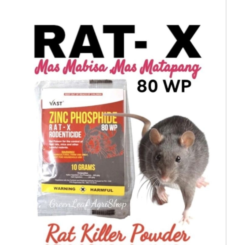 RAT-X 80WP RODENTICIDE RAT POISON/Lason sa Daga/Mice 10grams by Vast ...