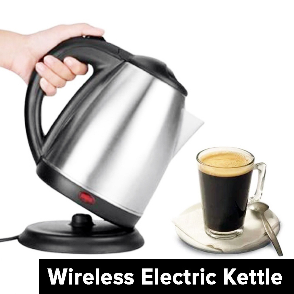 100% Smilee 2L Automatic Electric Kettle Cordless Kettle - Silver ...