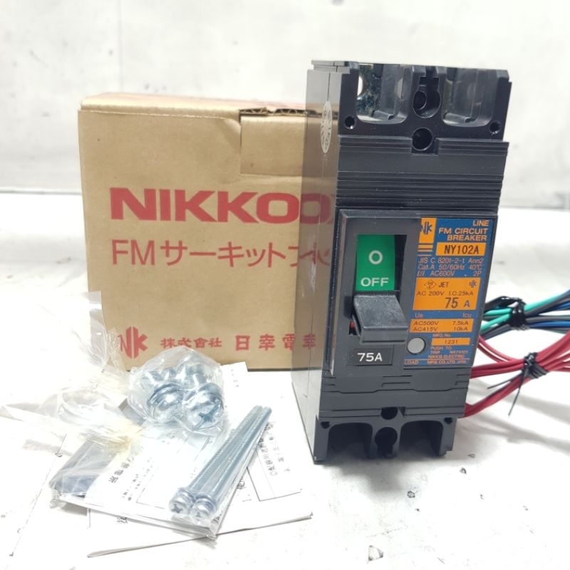 Circuit Breaker 75A 2Pole MCCB NIKKO(Original Made in Japan)BRANDNEW ...