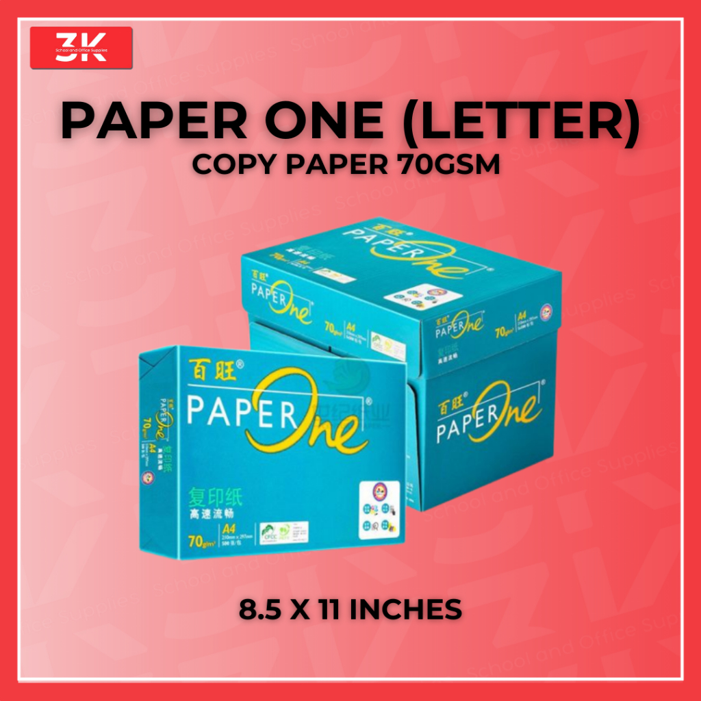 Paper One Copier Bond Paper Letter, Legal And A4 Size | Shopee Philippines