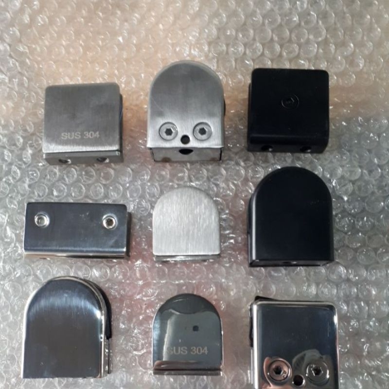 STAINLESS GLASS CLIP , GLASS CLAMP for tempered glass Heavy duty For ...