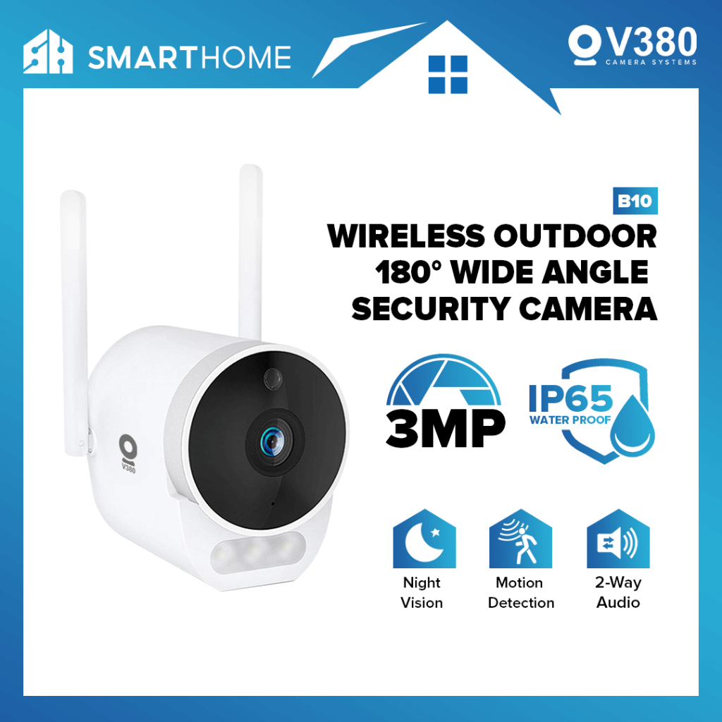 V380 B10 150 Ultra Wide Angle Outdoor CCTV IP Camera IP65 Waterproof ...