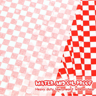 400pcs/set 12*12in Checkered Deli Basket Food Liner Wrap Greaseproof ...