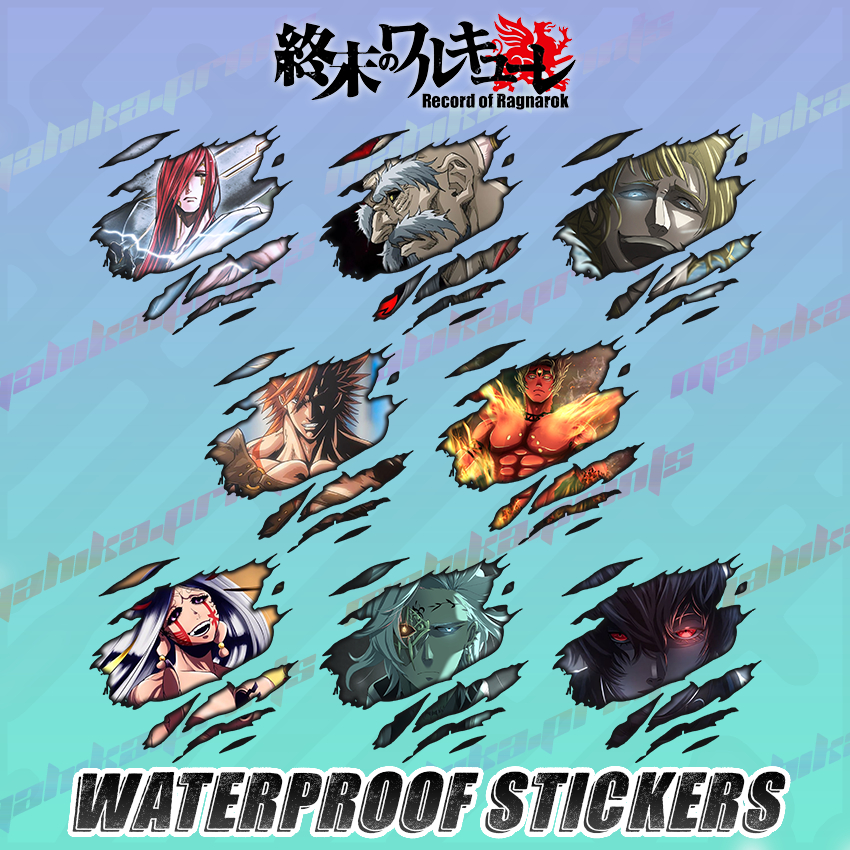 GODS 】SCRATCH WATERPROOF VINYL STICKER (RECORD OF RAGNAROK) SET 1 ...
