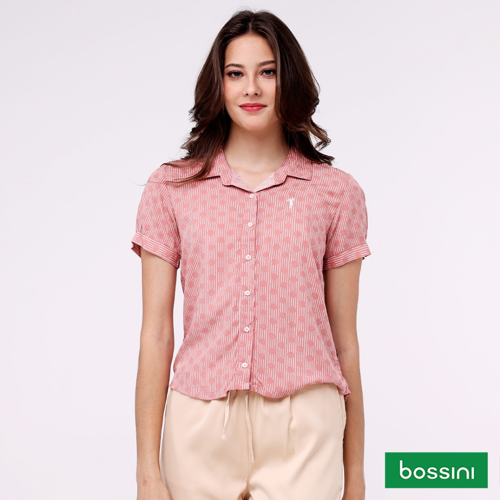 Bossini Ladies Woven Printed Rayon Short Sleeves Blouse OST04-0107 ...