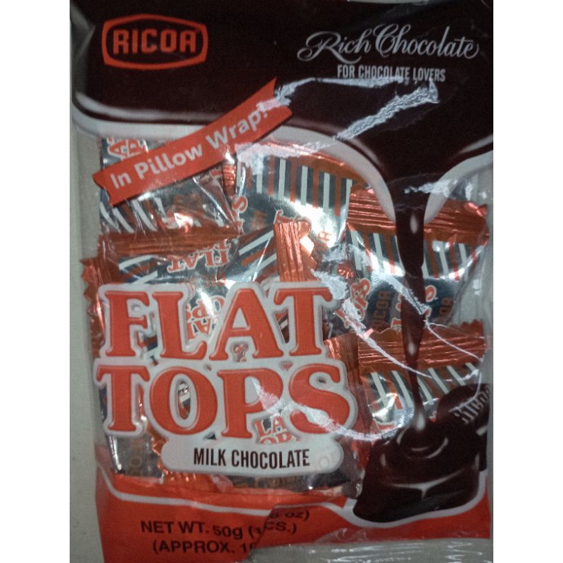 Ricoa Flat Tops Milk Chocolates 50g(Buy1 Take1) | Shopee Philippines