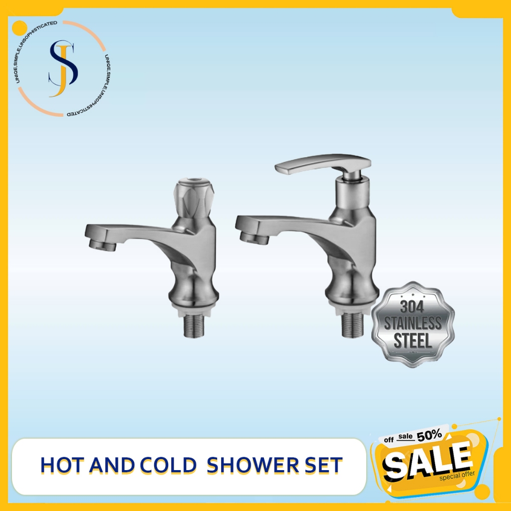 SUS304 Faucet Stainless Steel Lavatory Heavy Duty Faucet | Shopee ...