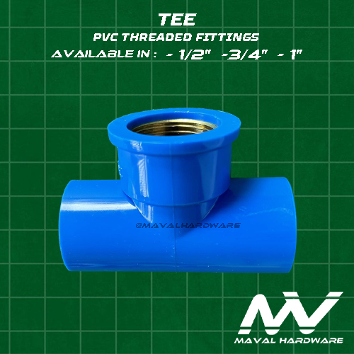 PVC Blue Fittings - (Female Brass Threaded) Coupling, Tee, EIbow; 1/2 ...