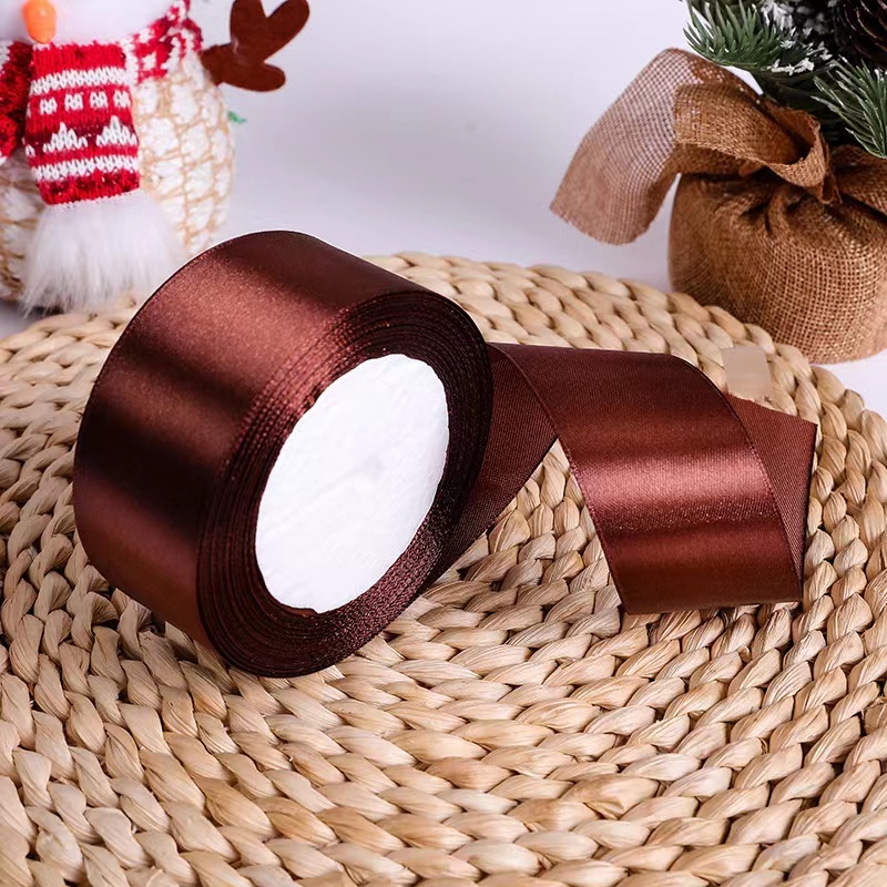 25Yards/Roll 4cm ribbon Gift box packing silk ribbon flower ribbon ...