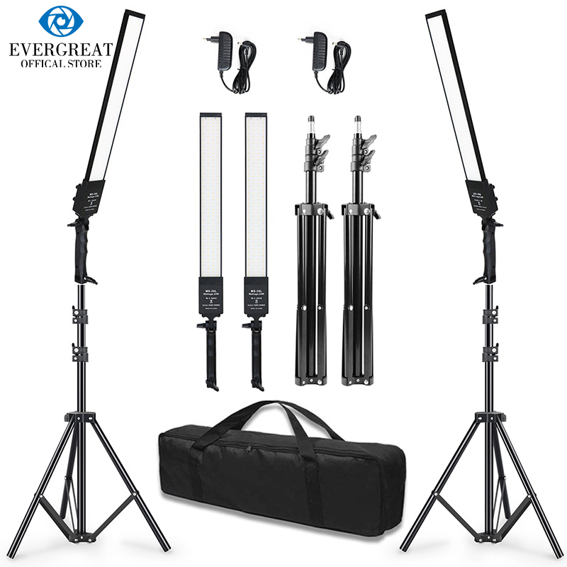 Twin LED Light Photography Fill Light Handheld Studio Lighting Kit ...