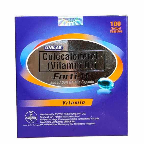 Forti-D Forti D Vitamin D3 800iu Softgel Capsules | Shopee Philippines