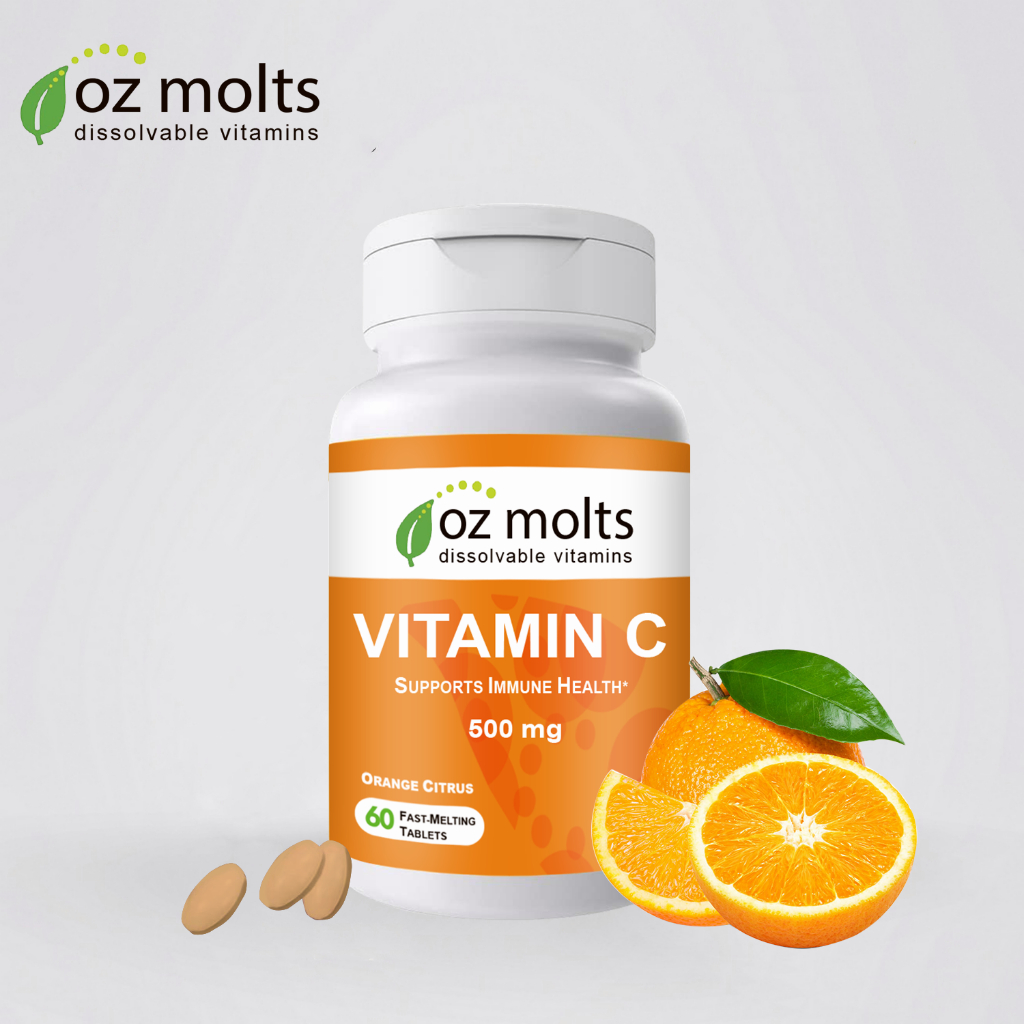 Ozmolts Vitamin C Chewable Vitamins for Kids Adult Citrus Vitamin C 500 ...