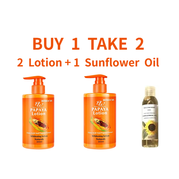 BUY 1 GET 2 FDW Body Whitening Lotion with Her Essentials Sunflower Oil ...