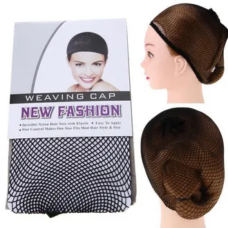 Fashion Weaving Cap Stretchable Elastic Hair Net Top Open Snood Wig Cap ...