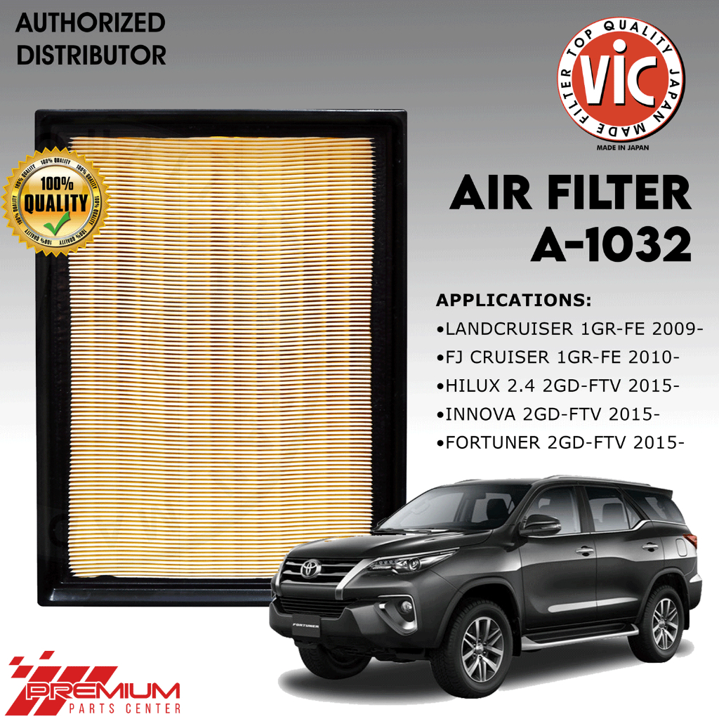 VIC Air Filter A-1032 For Toyota Landcruiser Prado, FJ Cruiser, Hilux ...